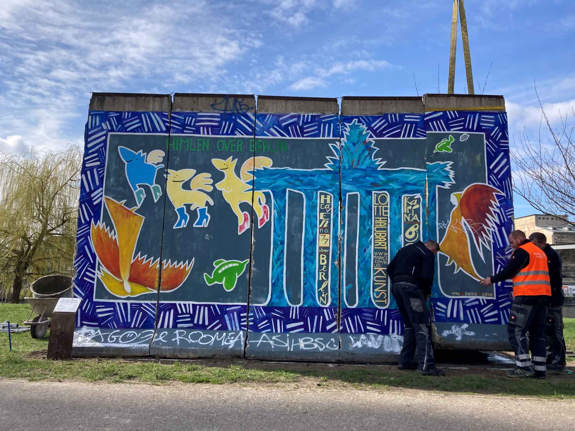 Umsetzung des Kunstwerks „Himlen over Berlin | Stiftung Berliner Mauer